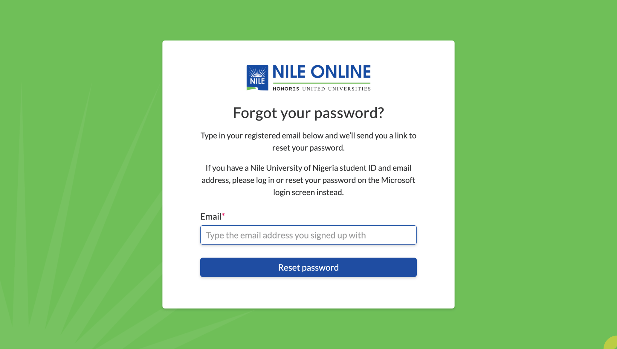 eCampus: Login and Forgot Password