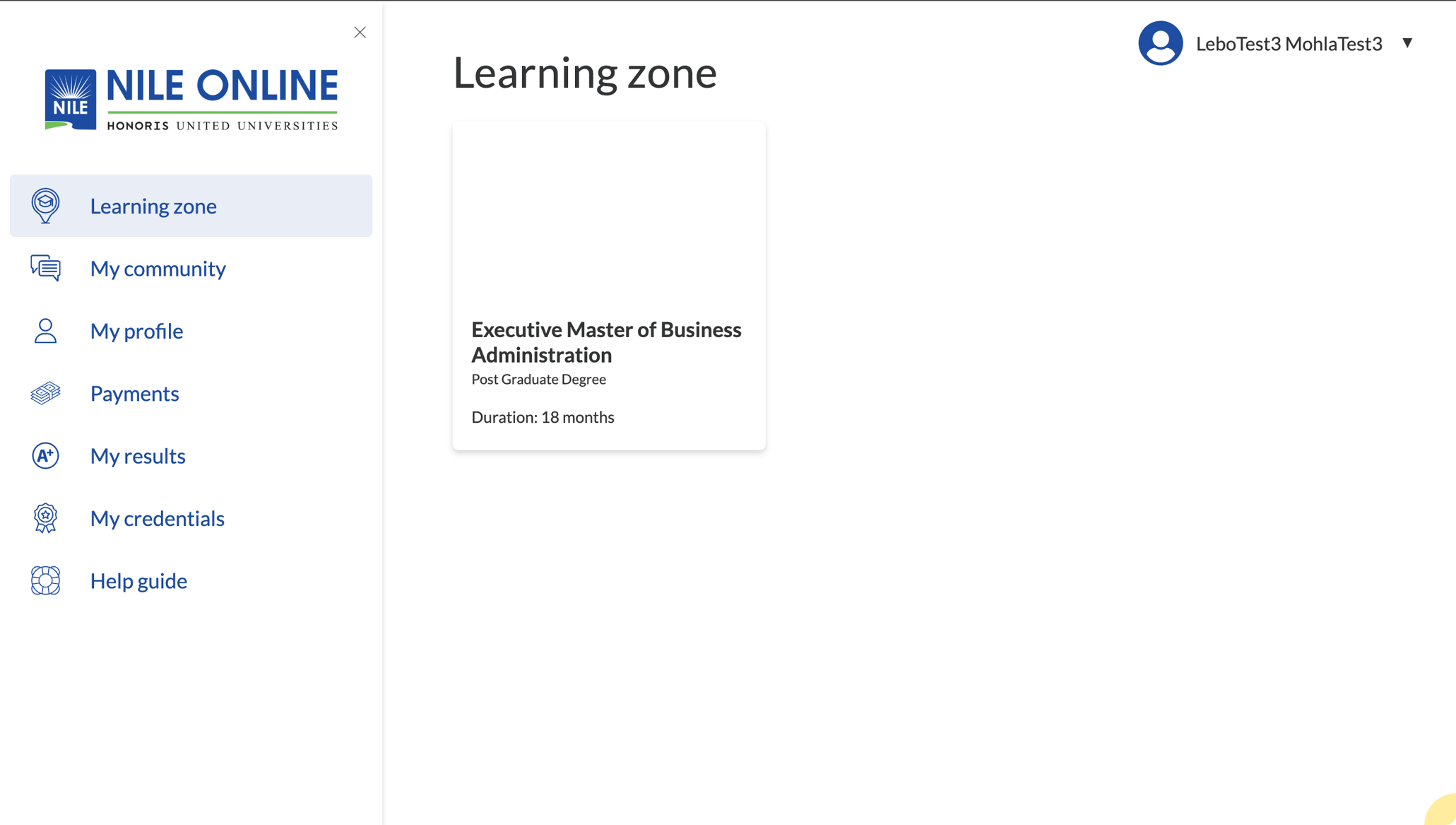 How do I access the Learning zone from the eCampus?